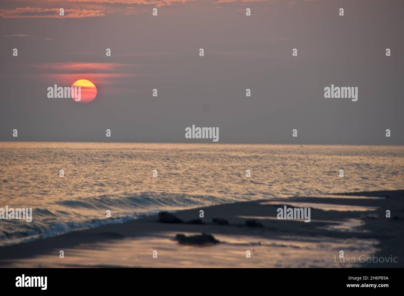 Beautiful sunset view on a beach in Nagato, Japan Stock Photo - Alamy
