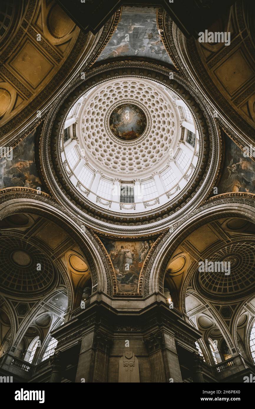 Interior details inside the Pantheon in Paris Stock Photo - Alamy
