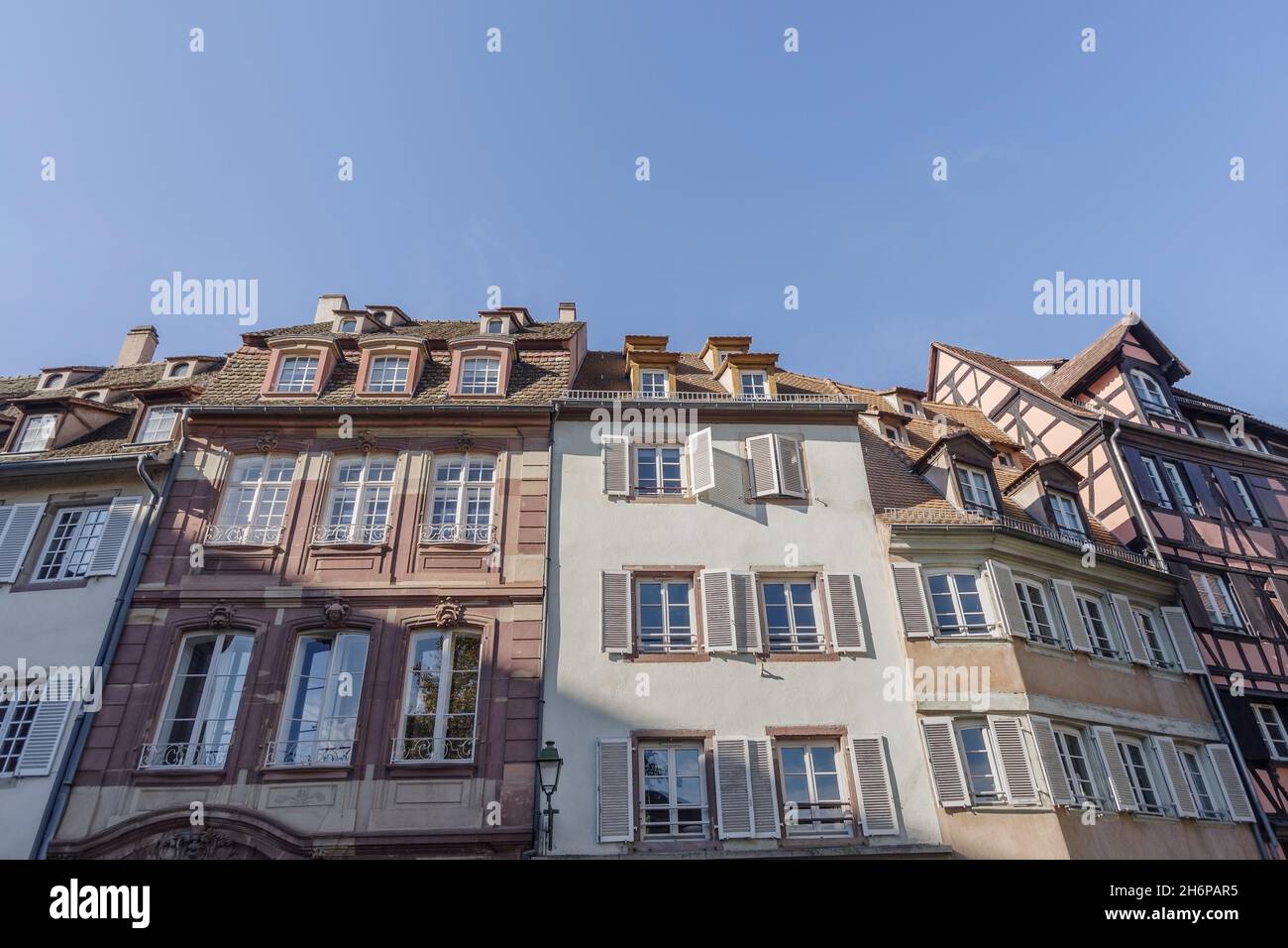 Low angle shot of traditional architecture in Strasbourg, Alsace ...