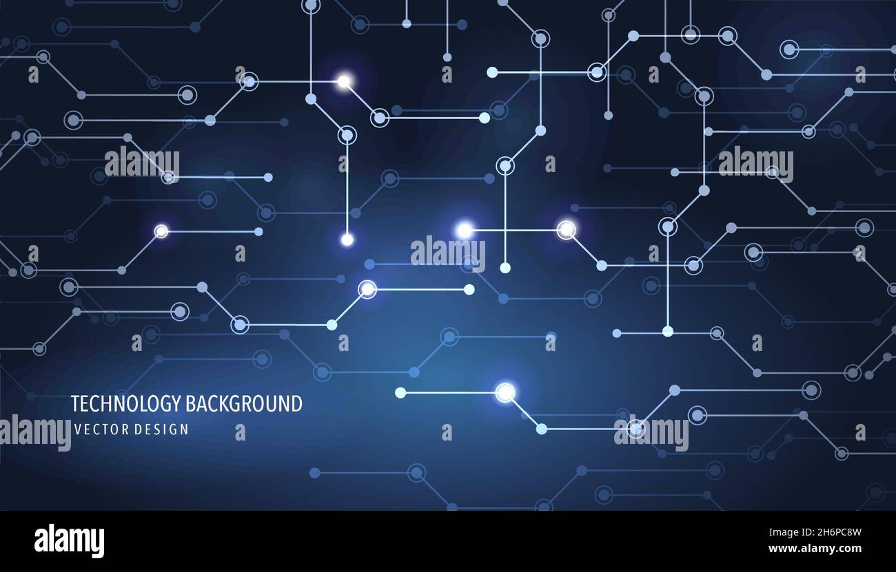 blue Abstract technology circuit board, Vector background Stock Vector ...