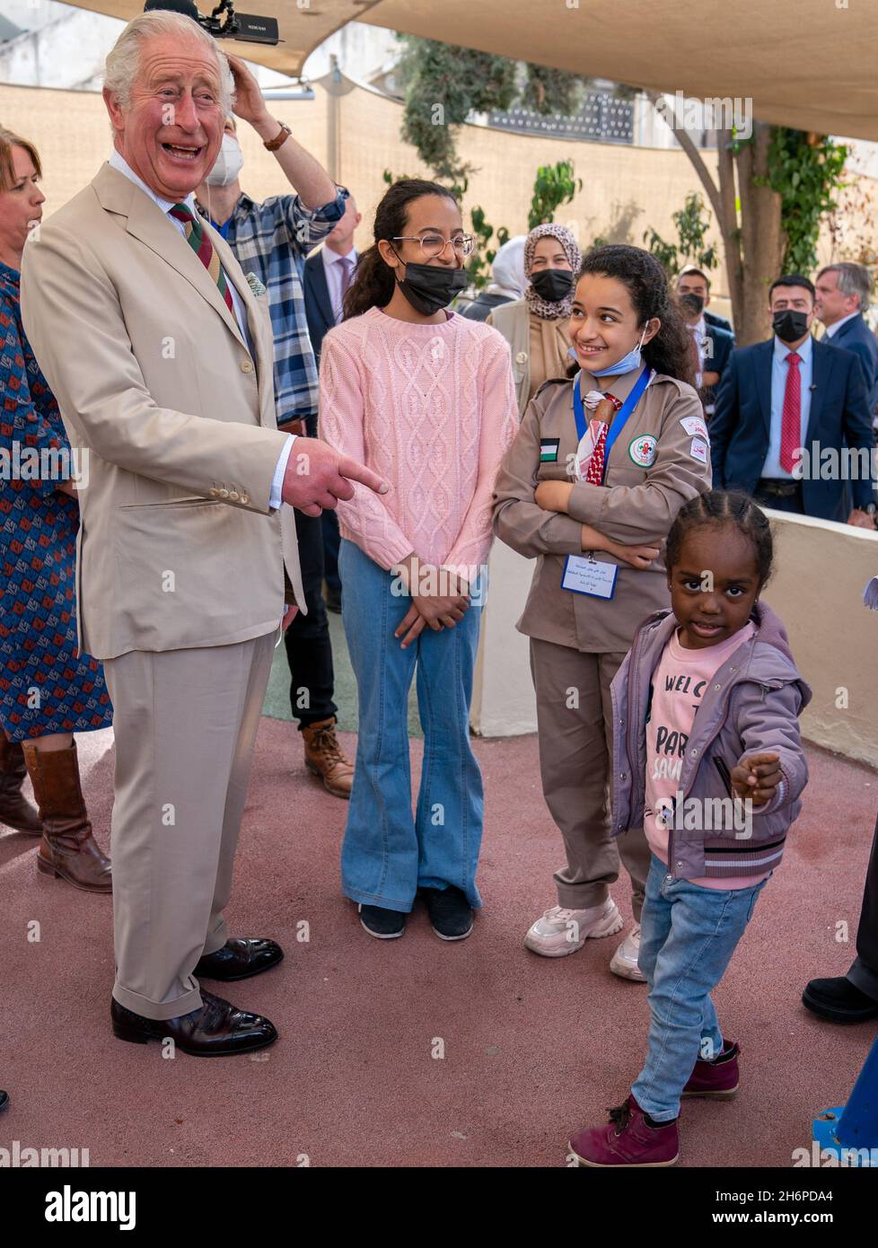 The Prince of Wales four year old Salapelo during a visit to the Al ...