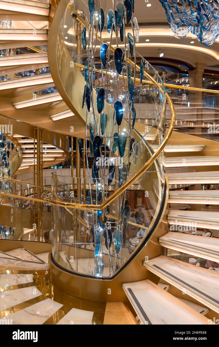 Ship interior staircase hi-res stock photography and images - Alamy