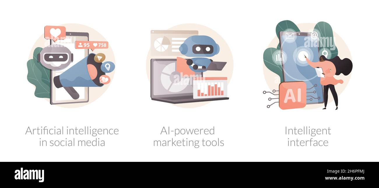 Automated algorithm abstract concept vector illustrations Stock Vector ...