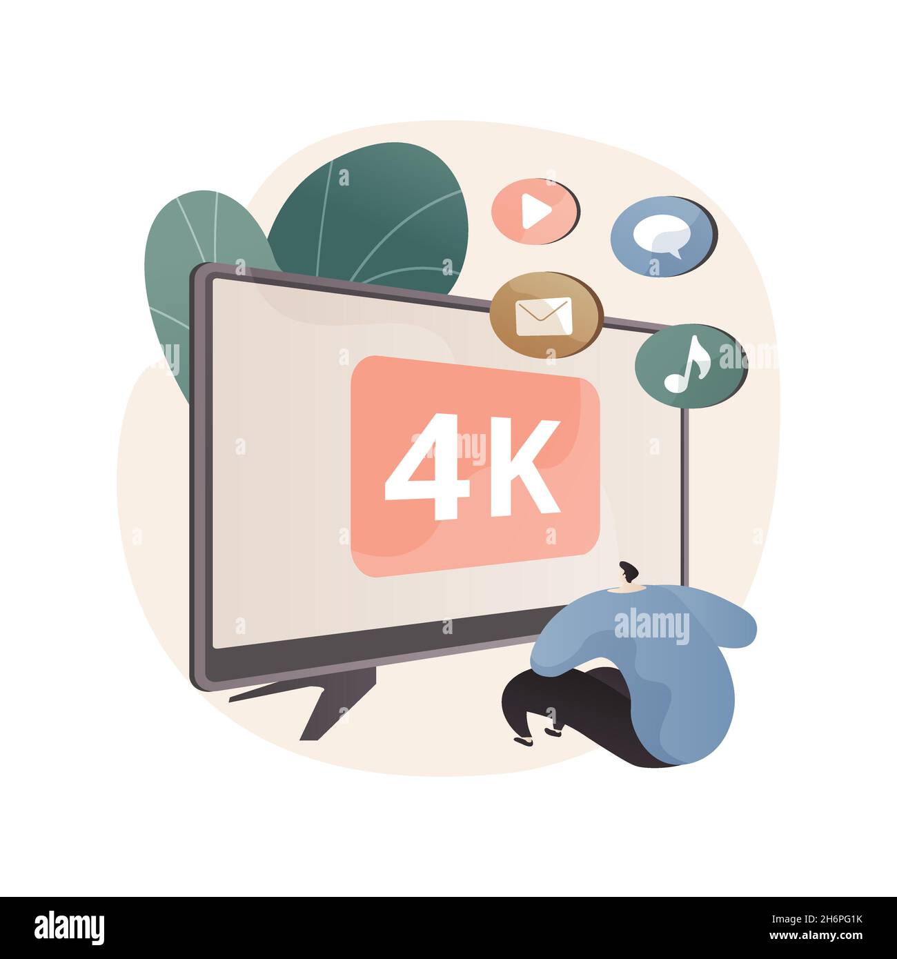 UHD smart TV abstract concept vector illustration Stock Vector Image ...