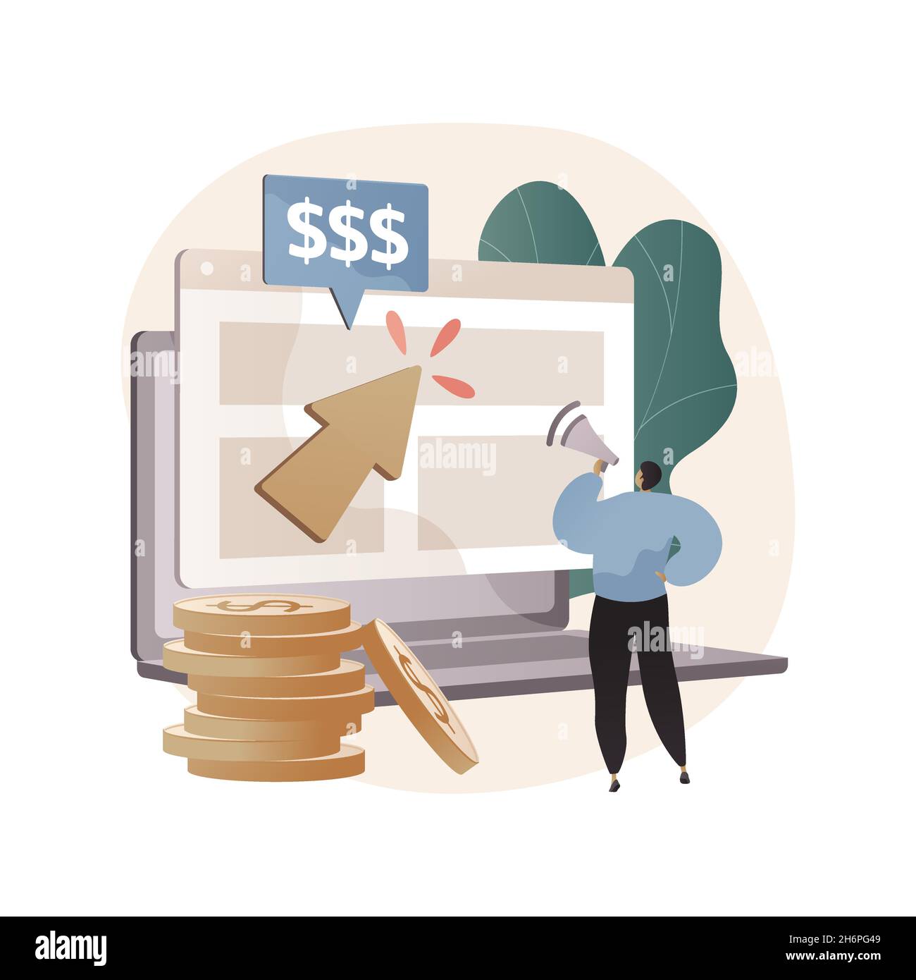 PPC campaign abstract concept vector illustration Stock Vector Image ...