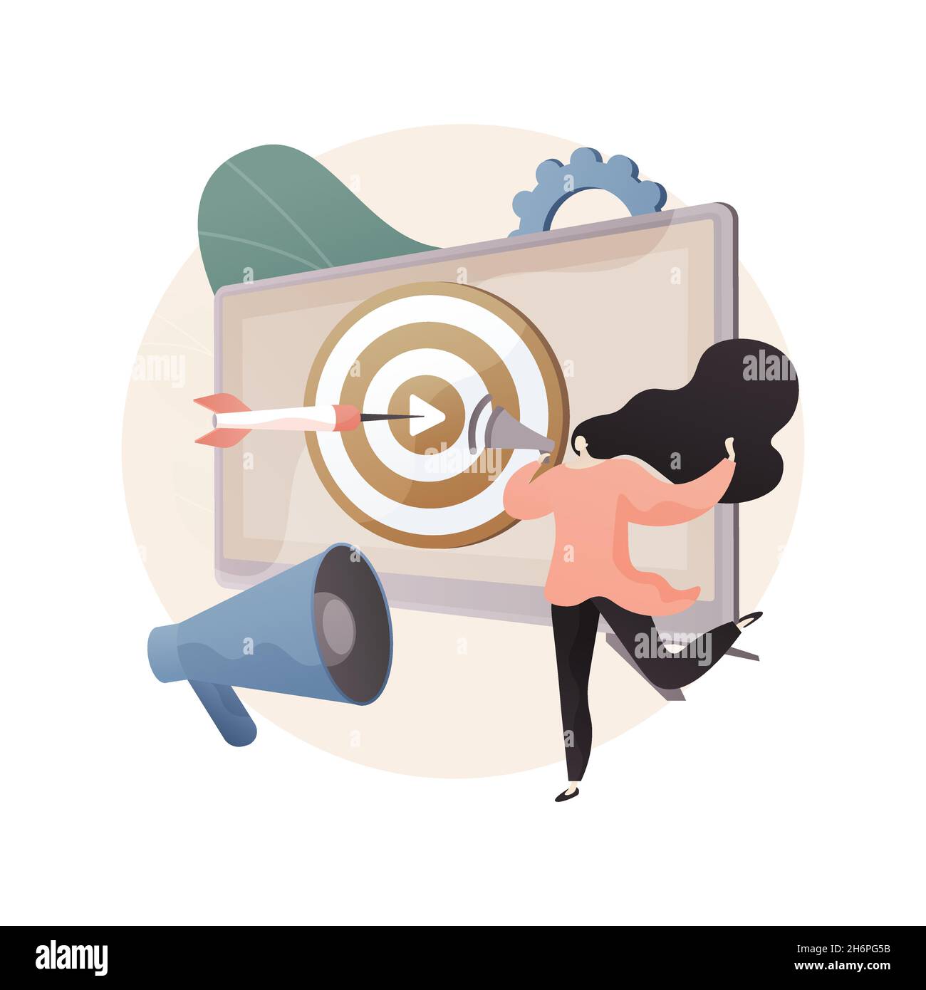 Addressable TV advertising abstract concept vector illustration Stock ...