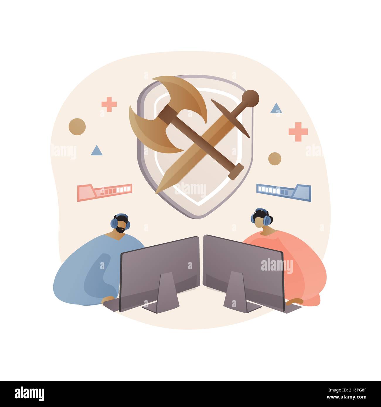MMORPG abstract concept vector illustration Stock Vector Image & Art ...