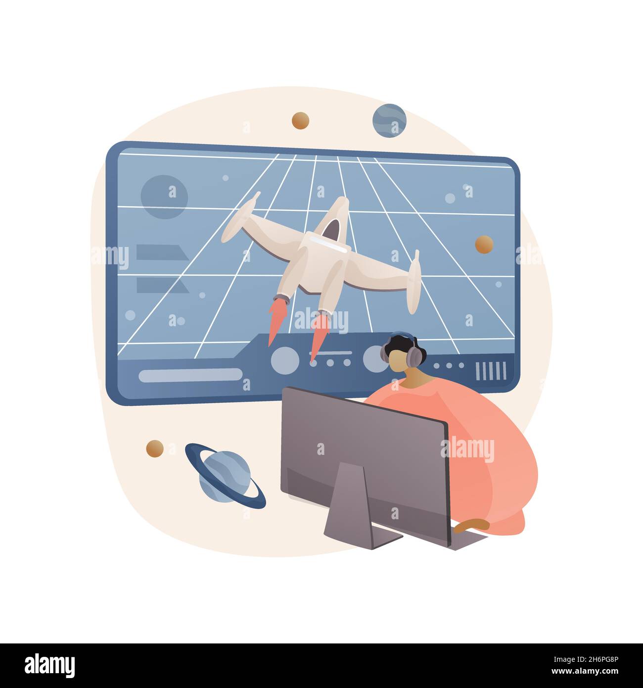 Action game abstract concept vector illustration Stock Vector Image ...