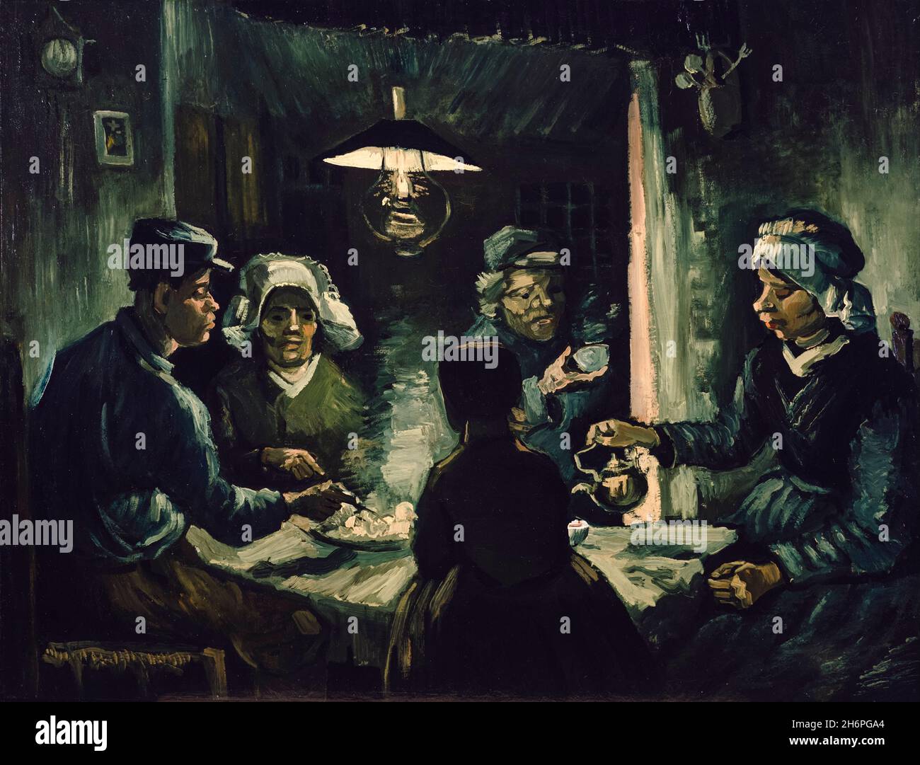 Second Study for The Potato Eaters, painting by Vincent van Gogh, 1885 ...