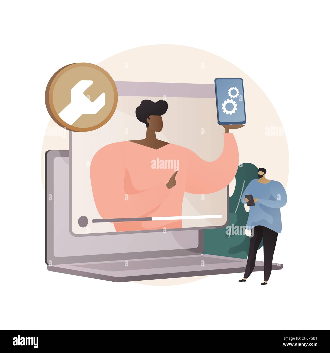 Technical review abstract concept vector illustration Stock Vector ...