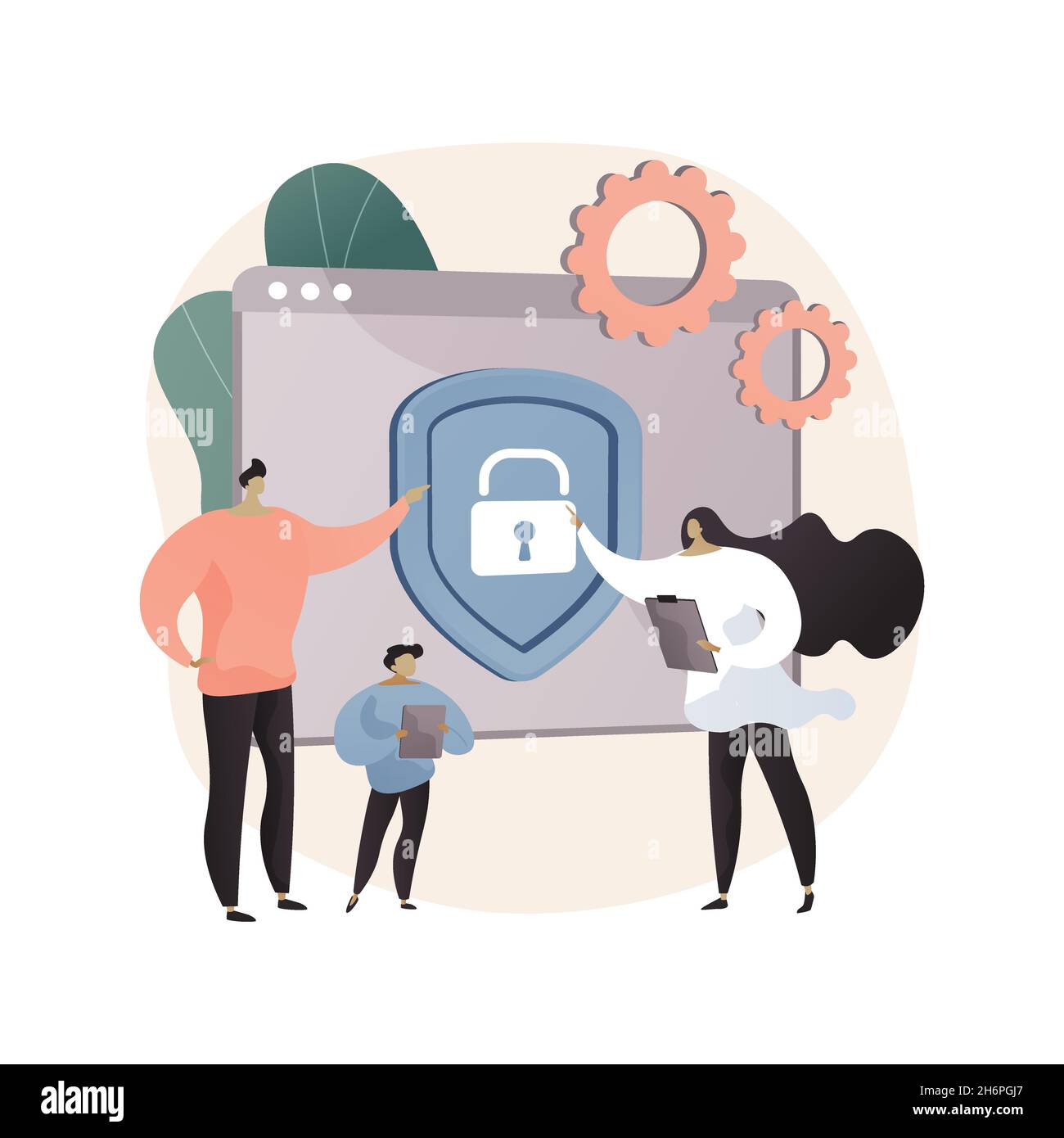 Parental control software abstract concept vector illustration Stock ...