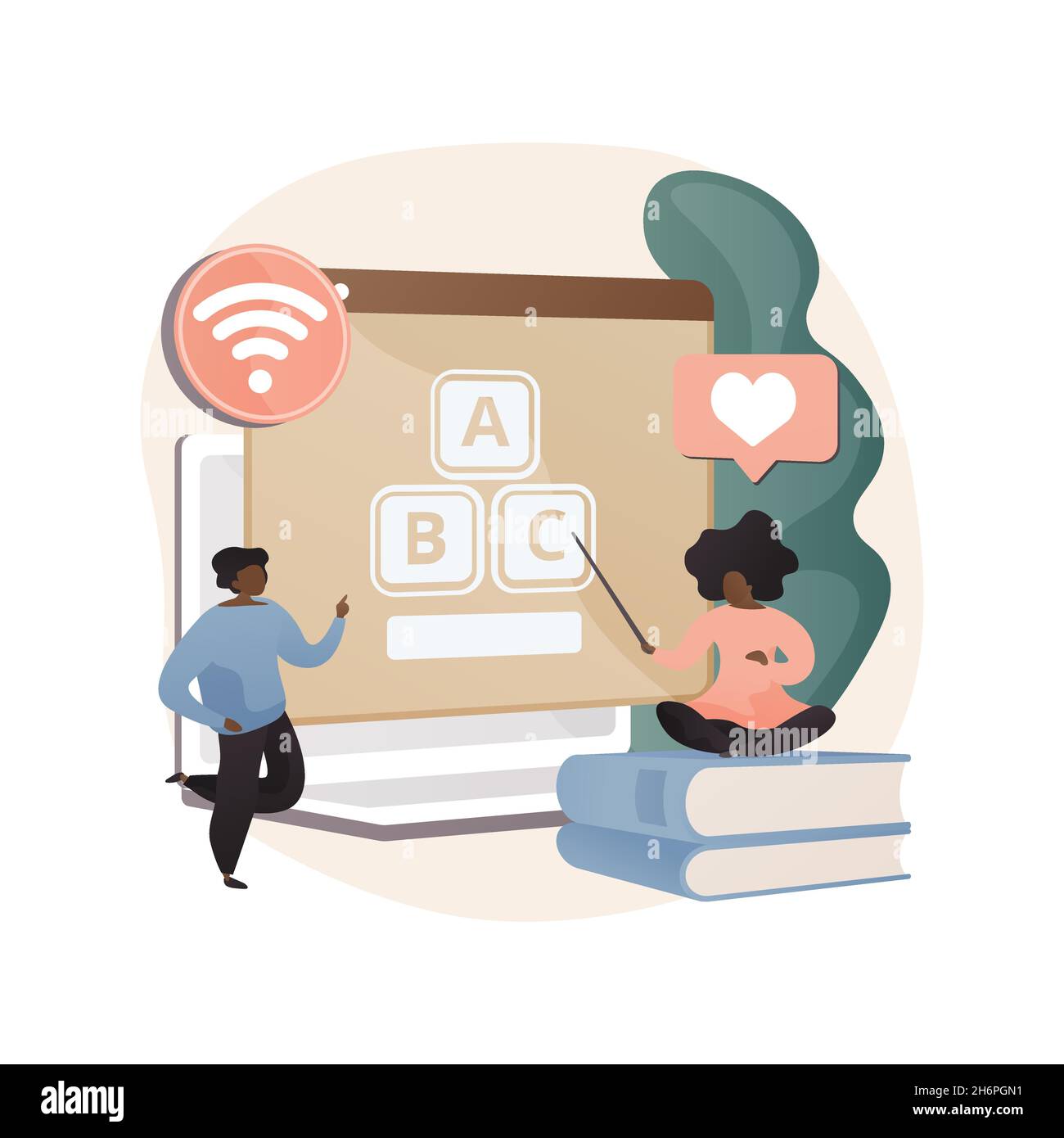 Kids digital content abstract concept vector illustration Stock Vector ...