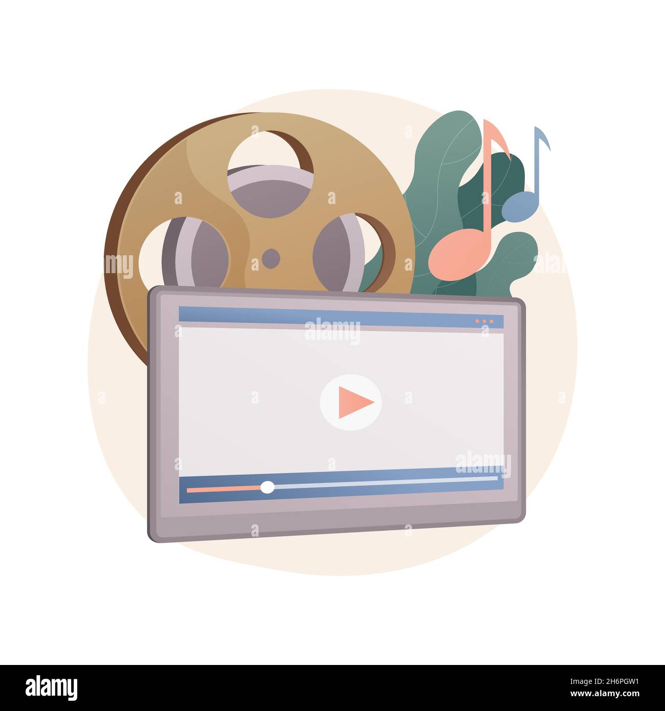 Music video abstract concept vector illustration Stock Vector Image ...
