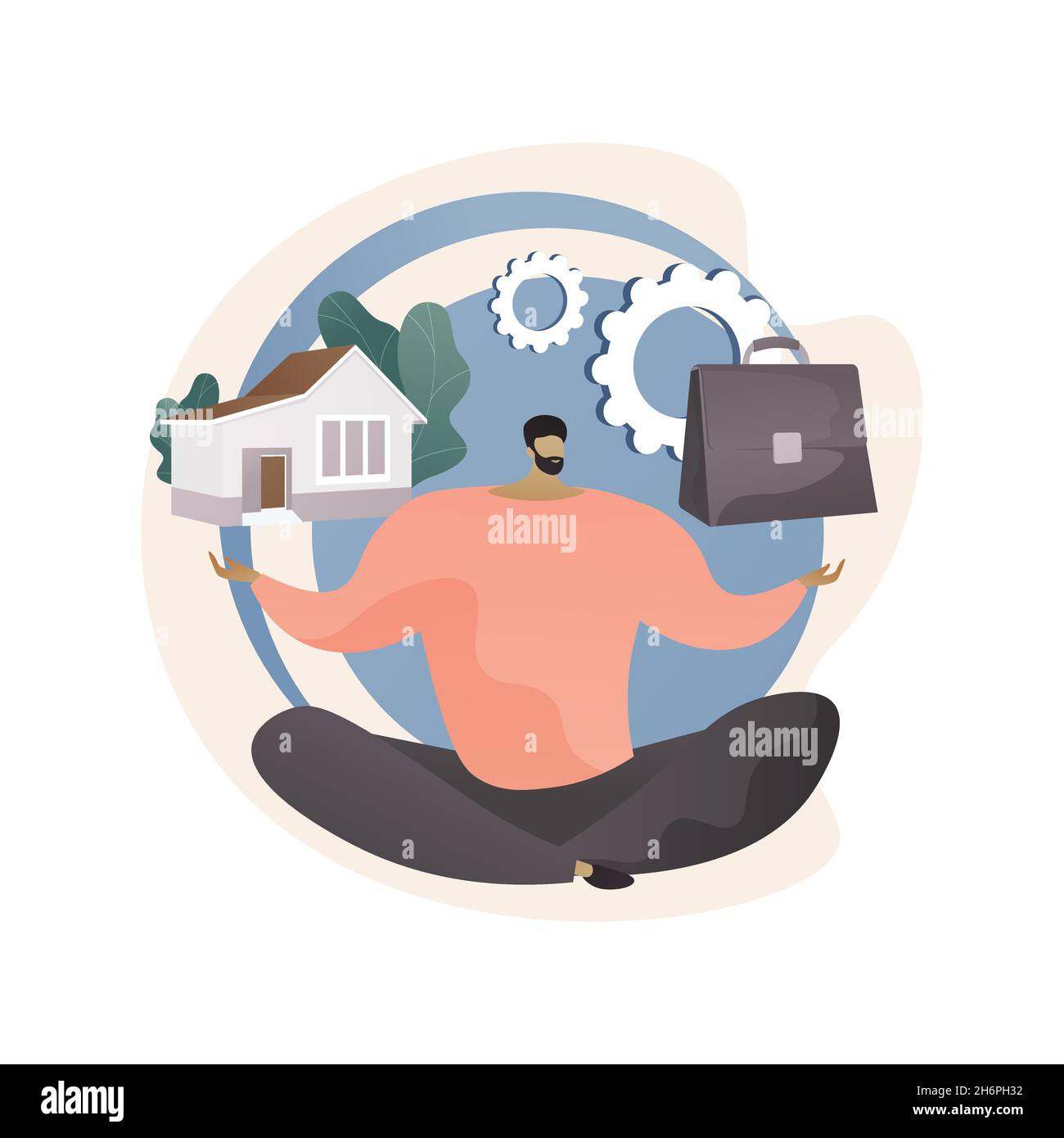 Balancing work and family abstract concept vector illustration Stock ...