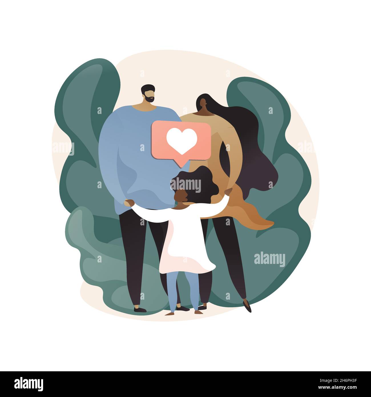 Caring adoptive fathers abstract concept vector illustration Stock ...