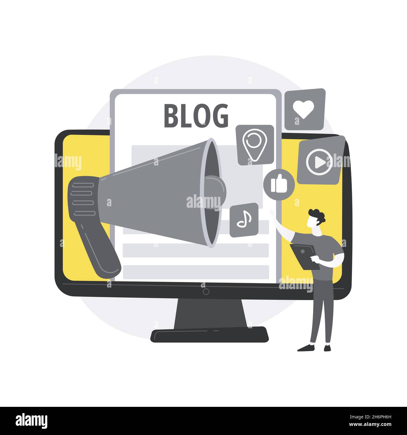 Blog abstract concept vector illustration Stock Vector Image & Art - Alamy