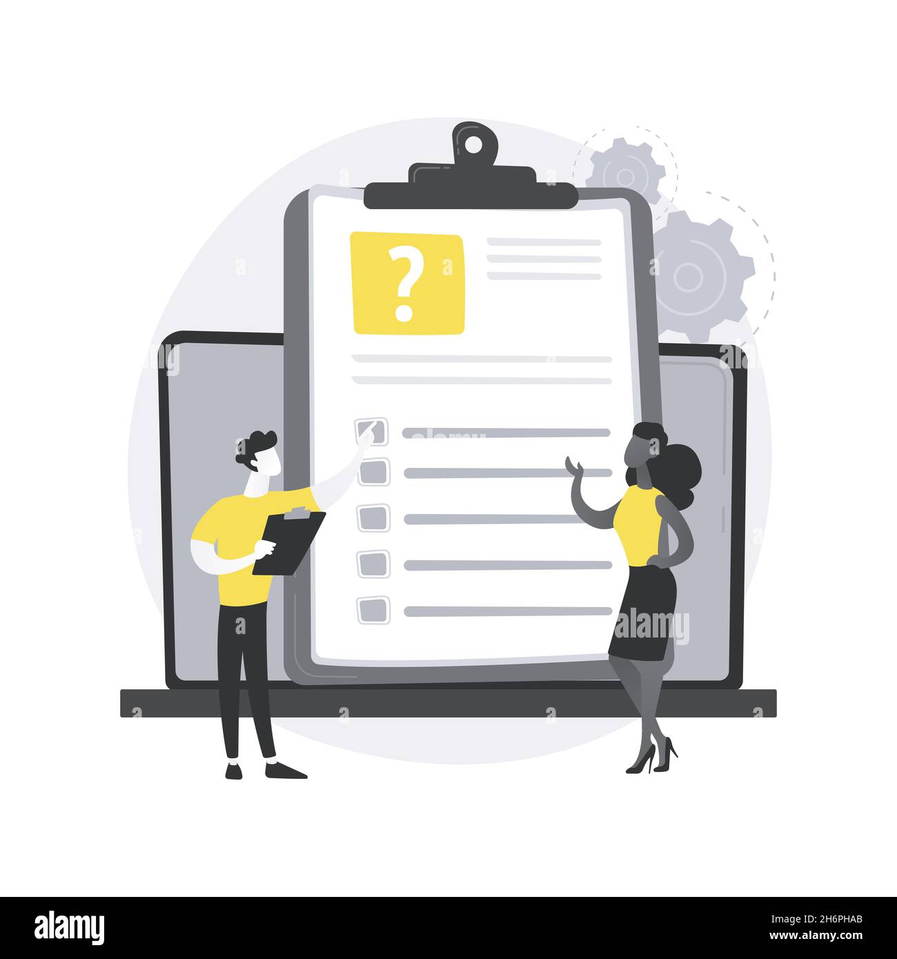 Online survey abstract concept vector illustration Stock Vector Image ...