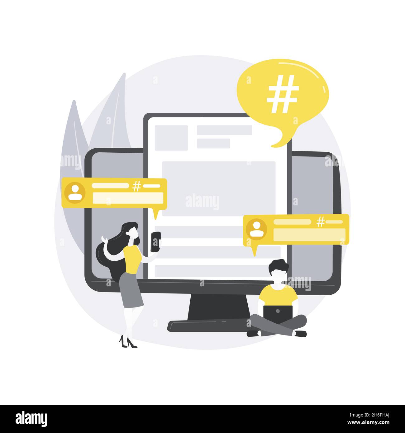 Microblog platform abstract concept vector illustration Stock Vector ...