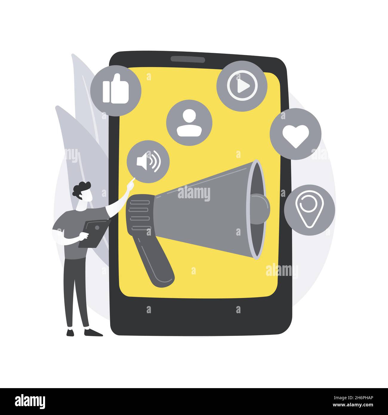 Social media management abstract concept vector illustration Stock ...