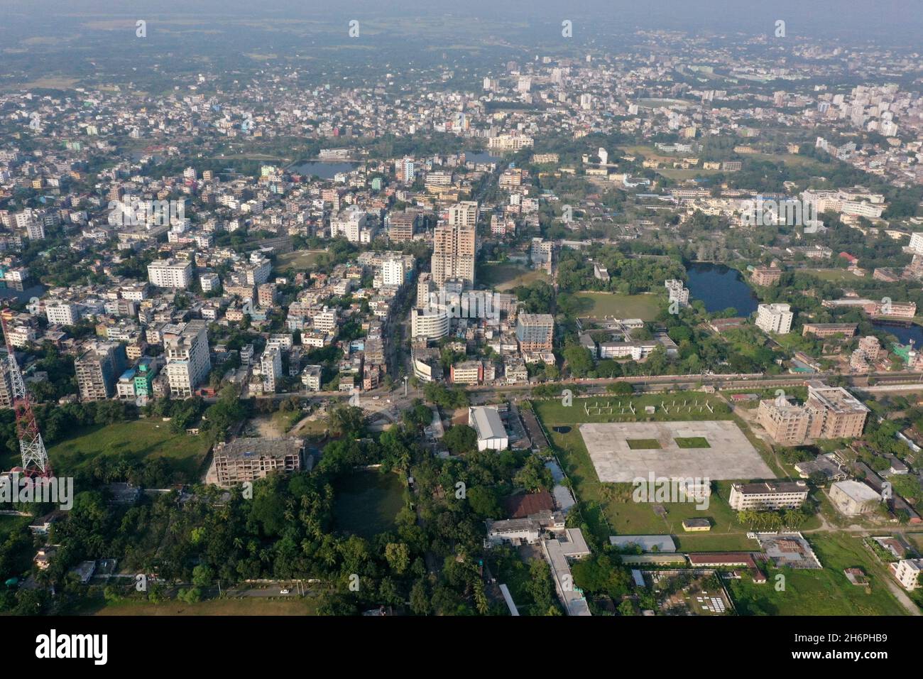 Rajshahi, Bangladesh - November 07, 2021: The bird's-eye view of ...
