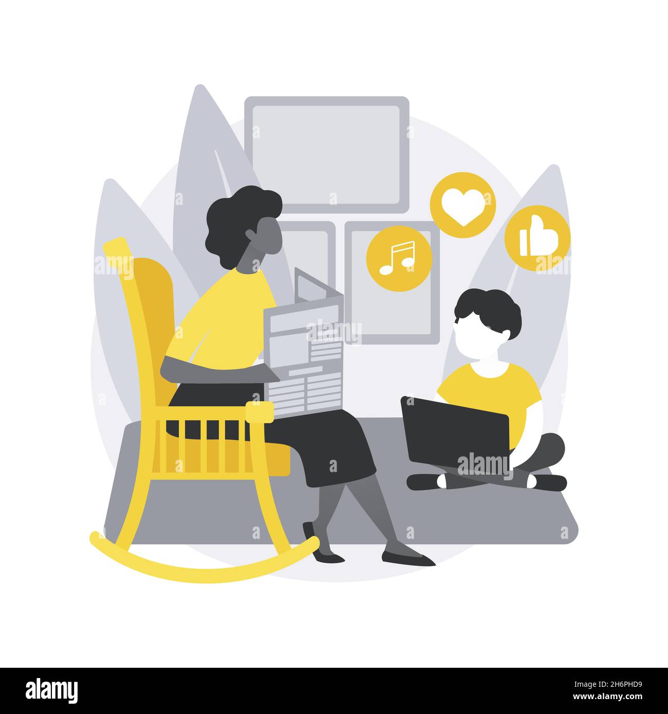 Generation gap abstract concept vector illustration Stock Vector Image ...