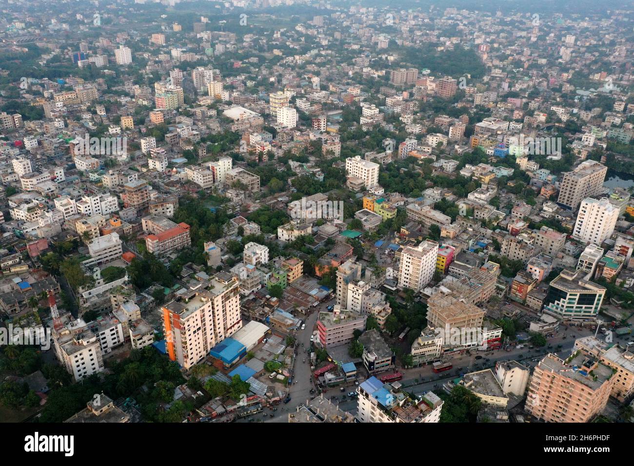 Rajshahi, Bangladesh - November 07, 2021: The bird's-eye view of ...