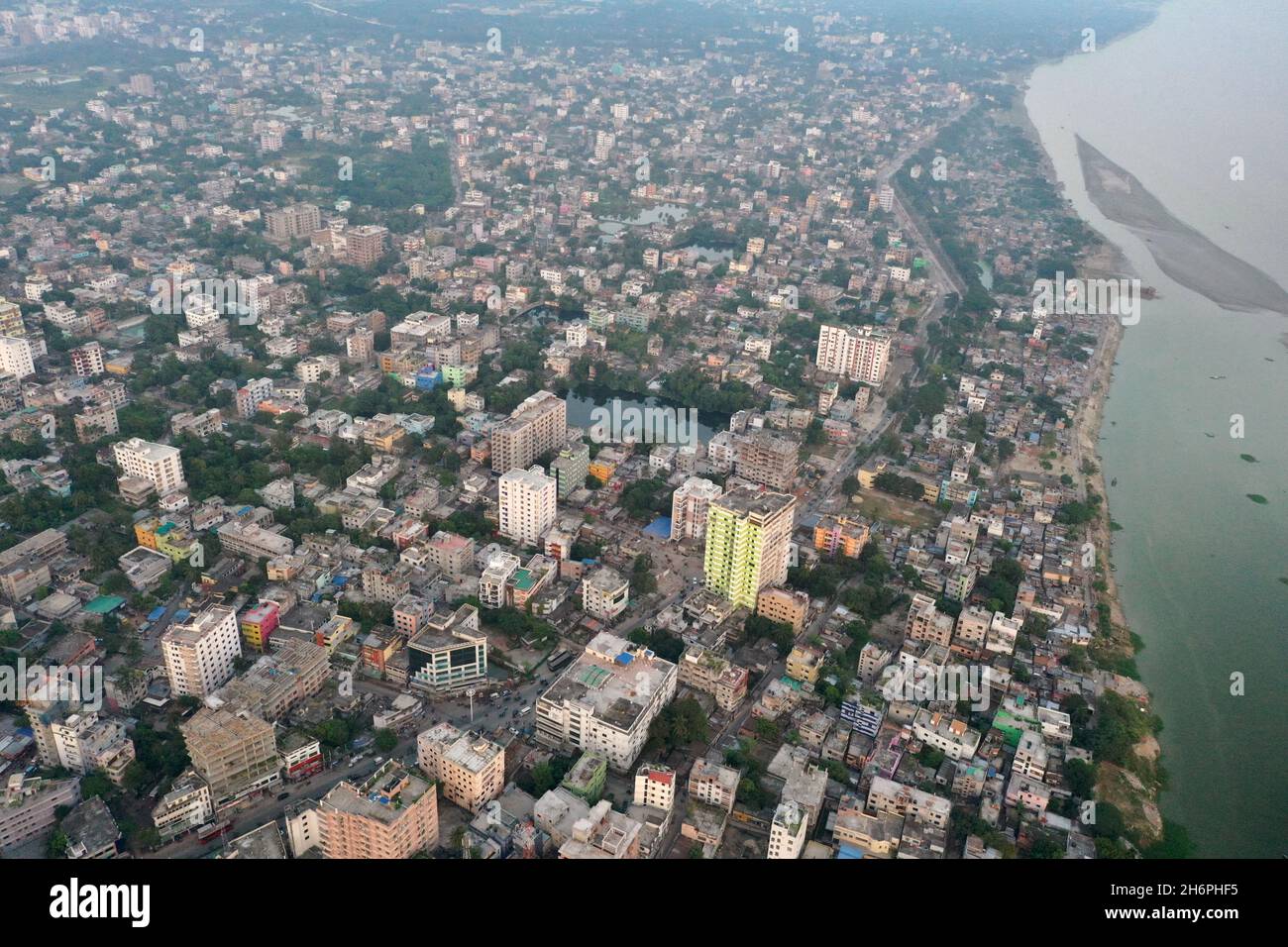 Rajshahi, Bangladesh - November 07, 2021: The bird's-eye view of ...