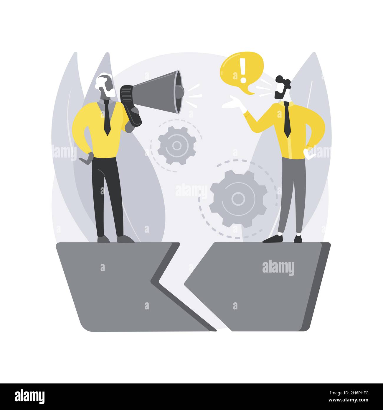 Communication gap abstract concept vector illustration Stock Vector ...