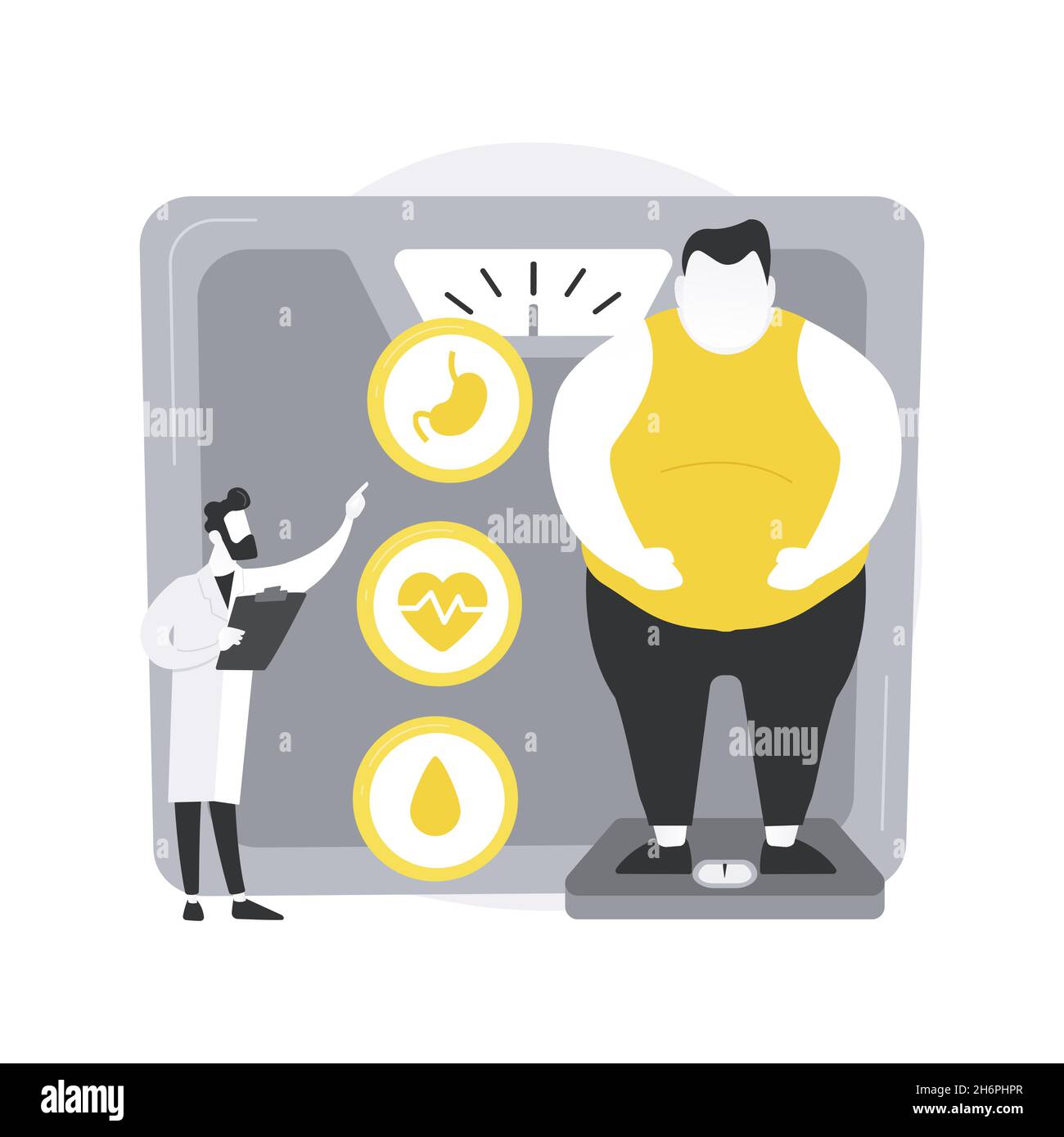 Obesity health problem abstract concept vector illustration Stock ...
