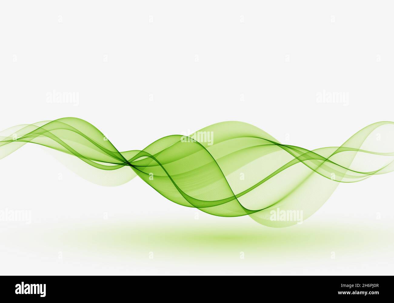 Green transparent vector wave of smoke.Abstract wave background Stock ...
