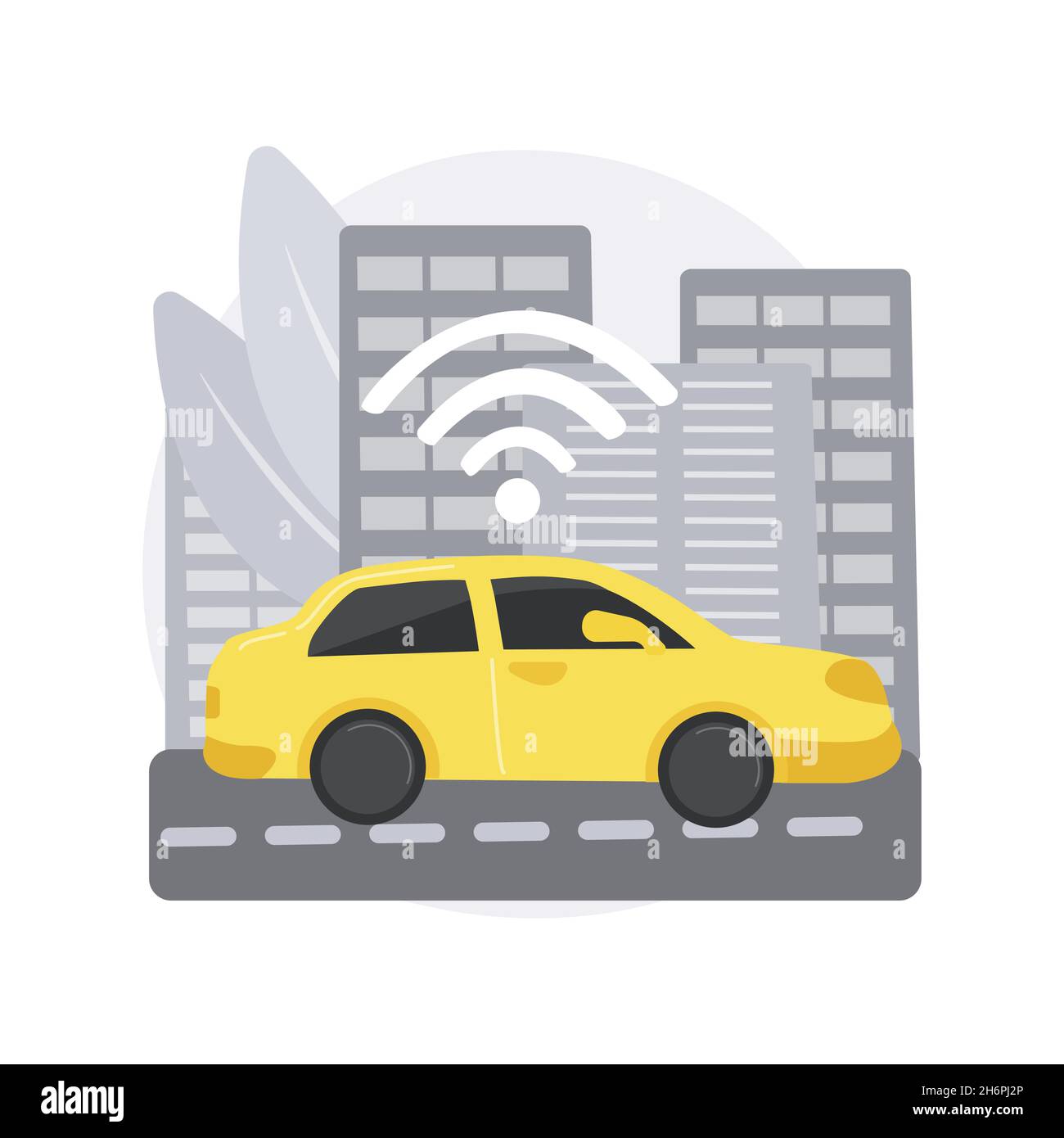 Autonomous driving abstract concept vector illustration Stock Vector ...