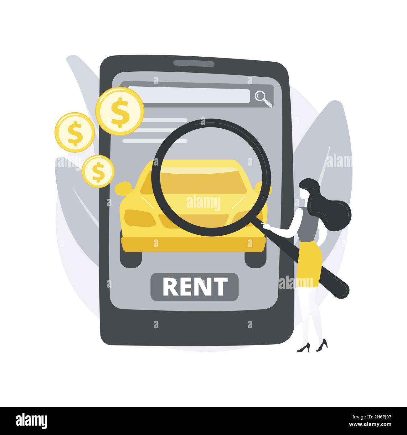 Rental car service abstract concept vector illustration Stock Vector ...