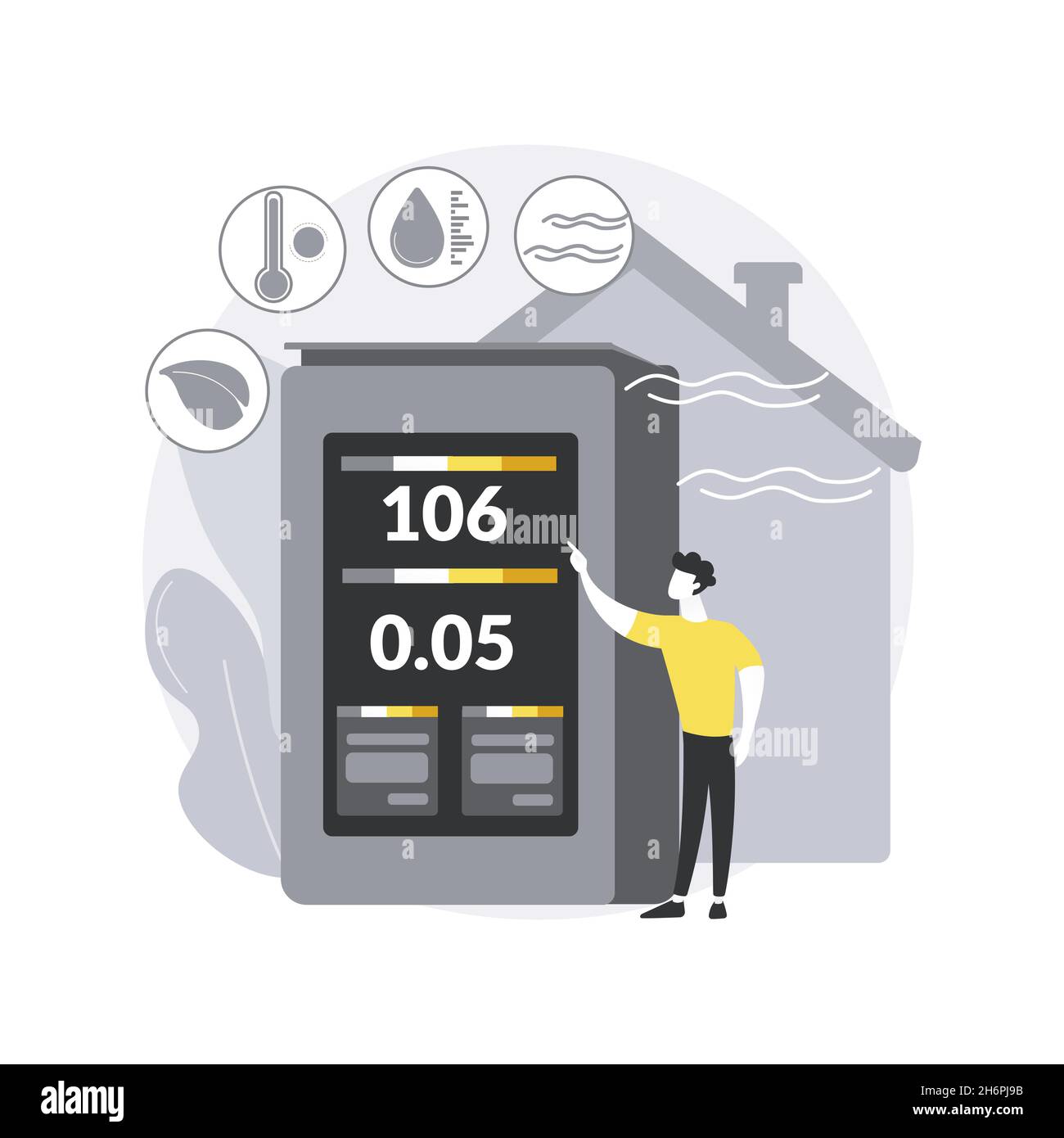 Air quality monitor abstract concept vector illustration Stock Vector ...