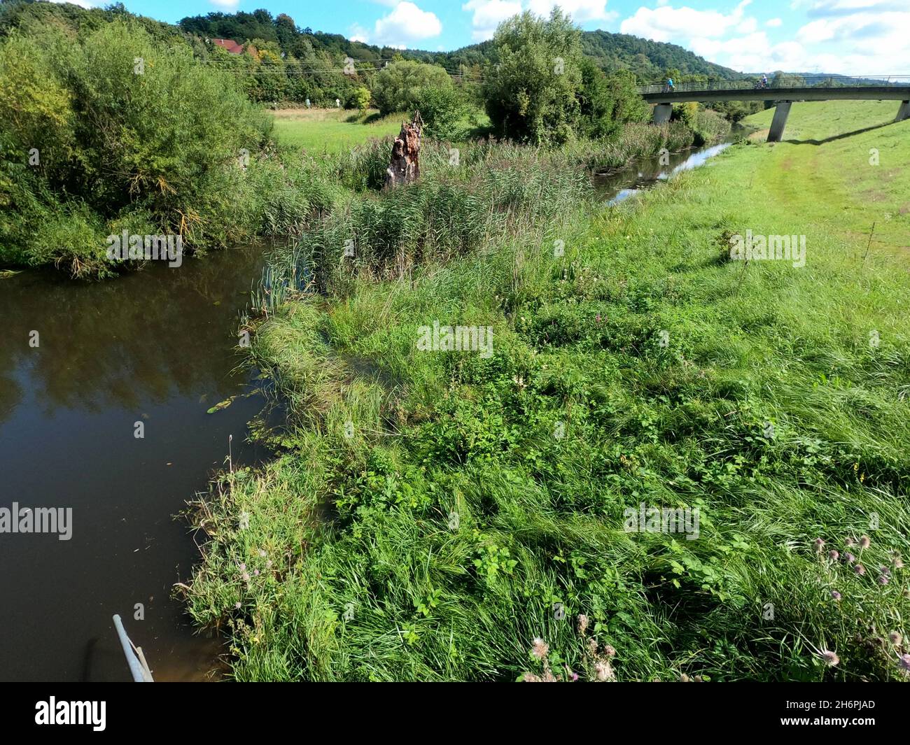 Stream grassy field sky day hi-res stock photography and images - Alamy