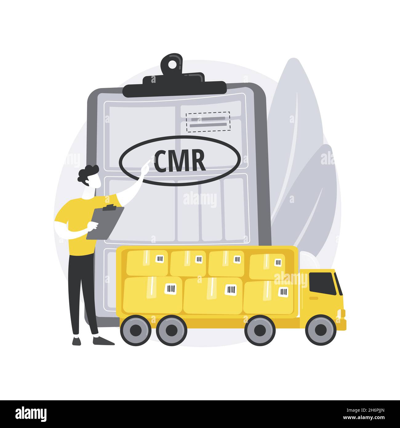 Road transport documents abstract concept vector illustration Stock ...