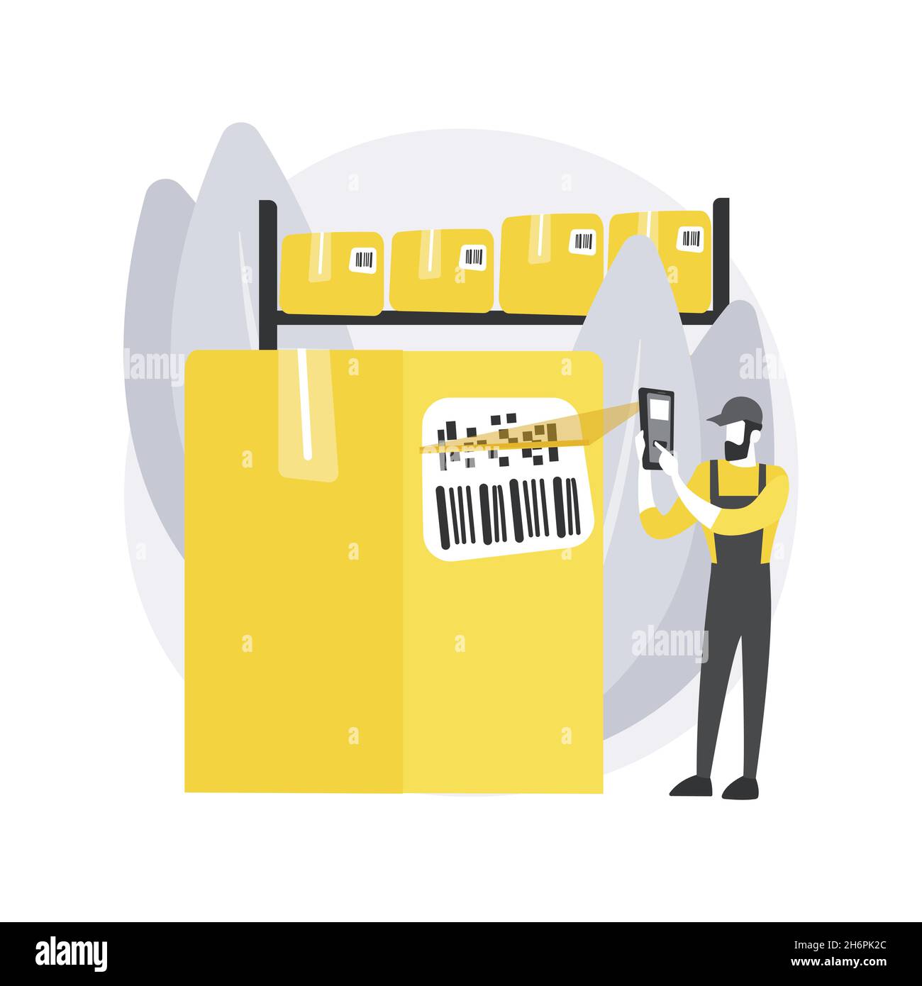 Barcode scanning abstract concept vector illustration Stock Vector ...