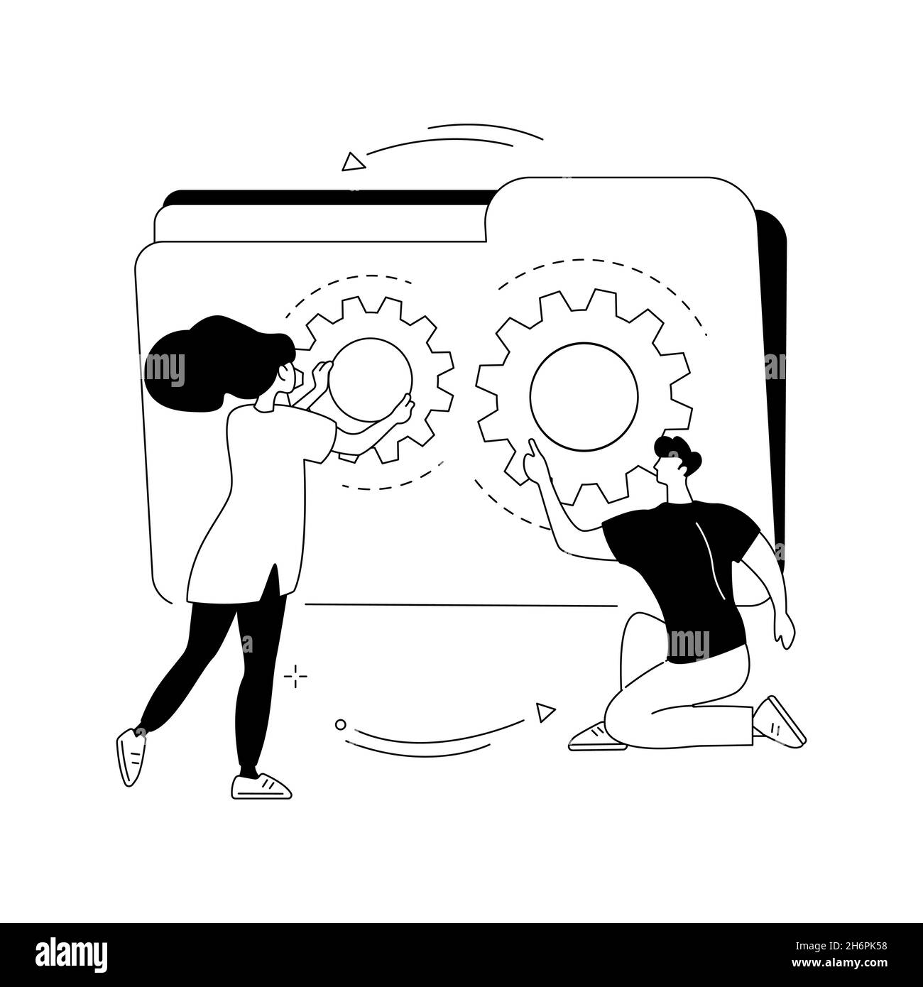 Job sharing abstract concept vector illustration Stock Vector Image ...