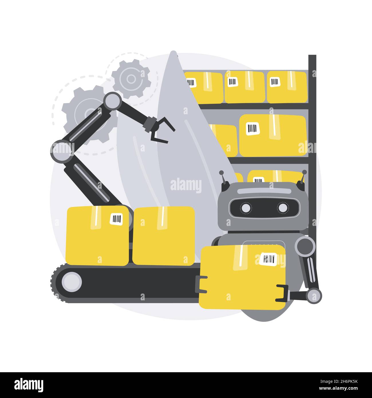 Warehouse robotization abstract concept vector illustration Stock ...