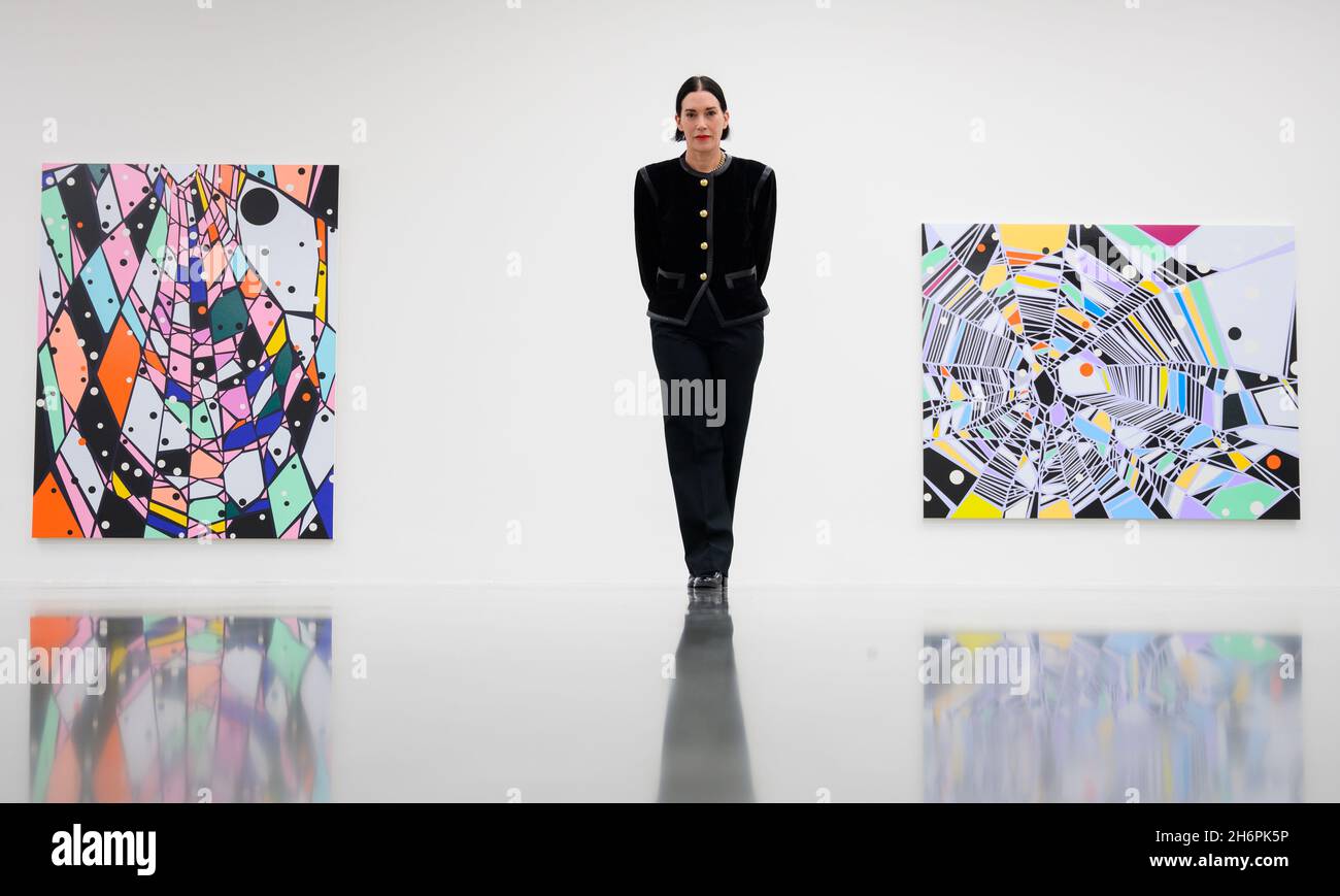 White Cube Bermondsey, London, UK. 17 November 2021. Sarah Morris at ...