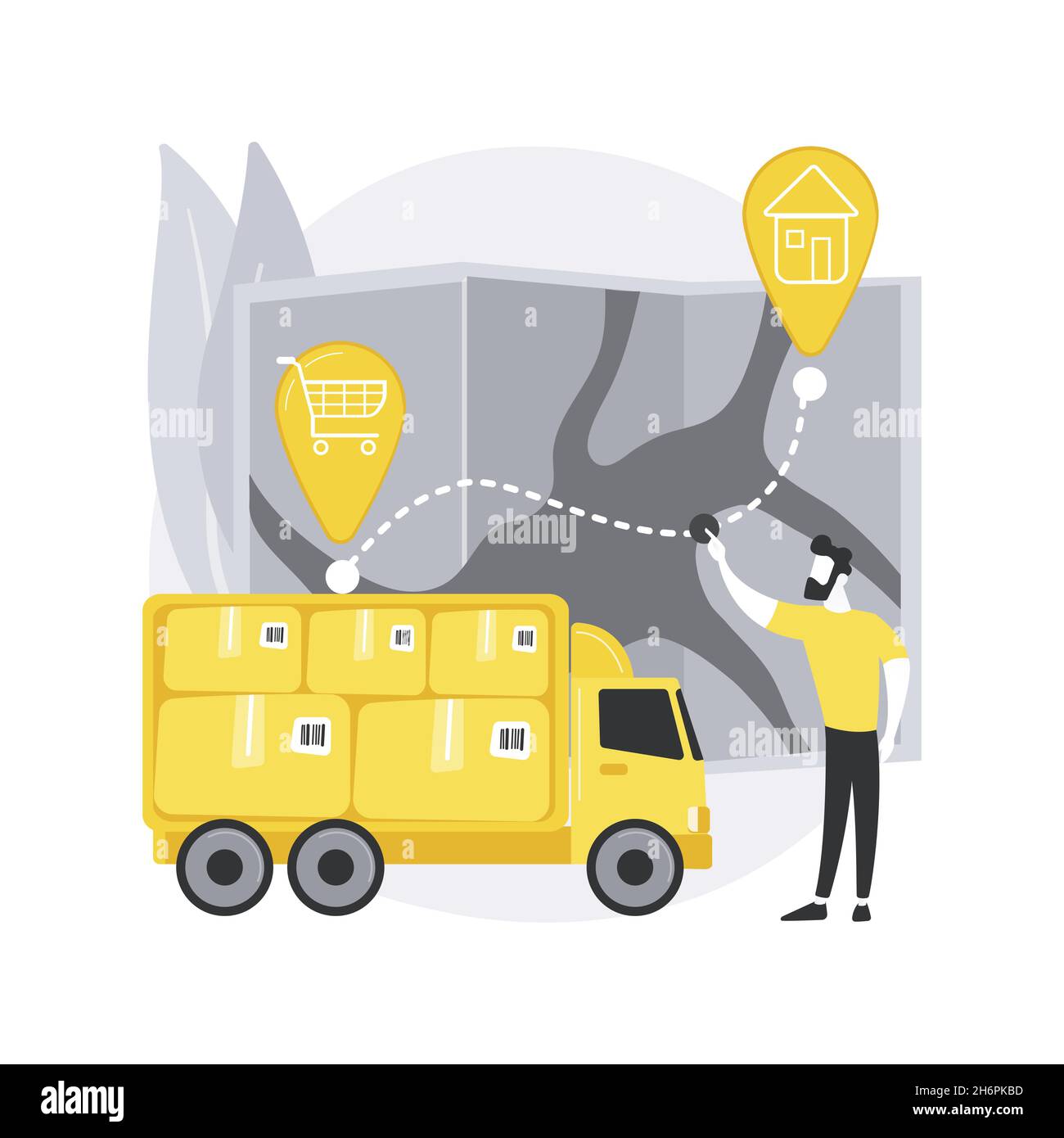 Delivery point abstract concept vector illustration Stock Vector Image ...