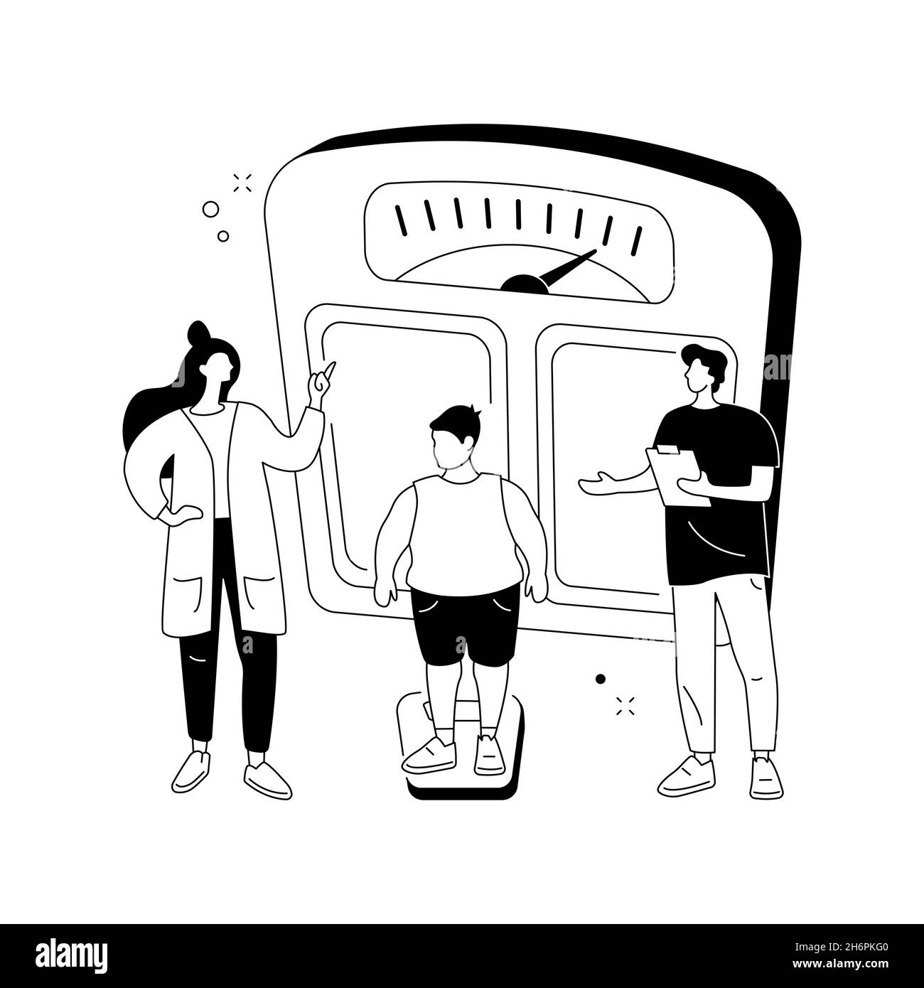 Child obesity and overweight abstract concept vector illustration Stock ...