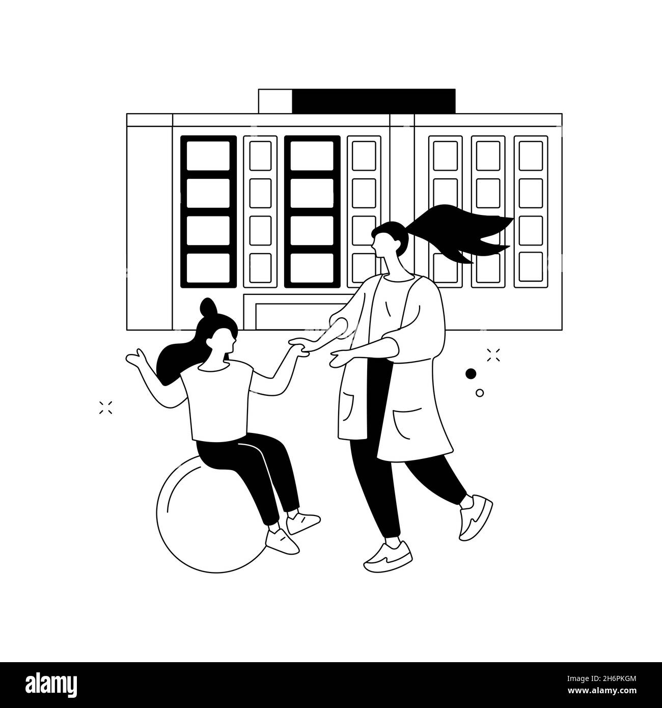 Childrens rehabilitation center abstract concept vector illustration ...