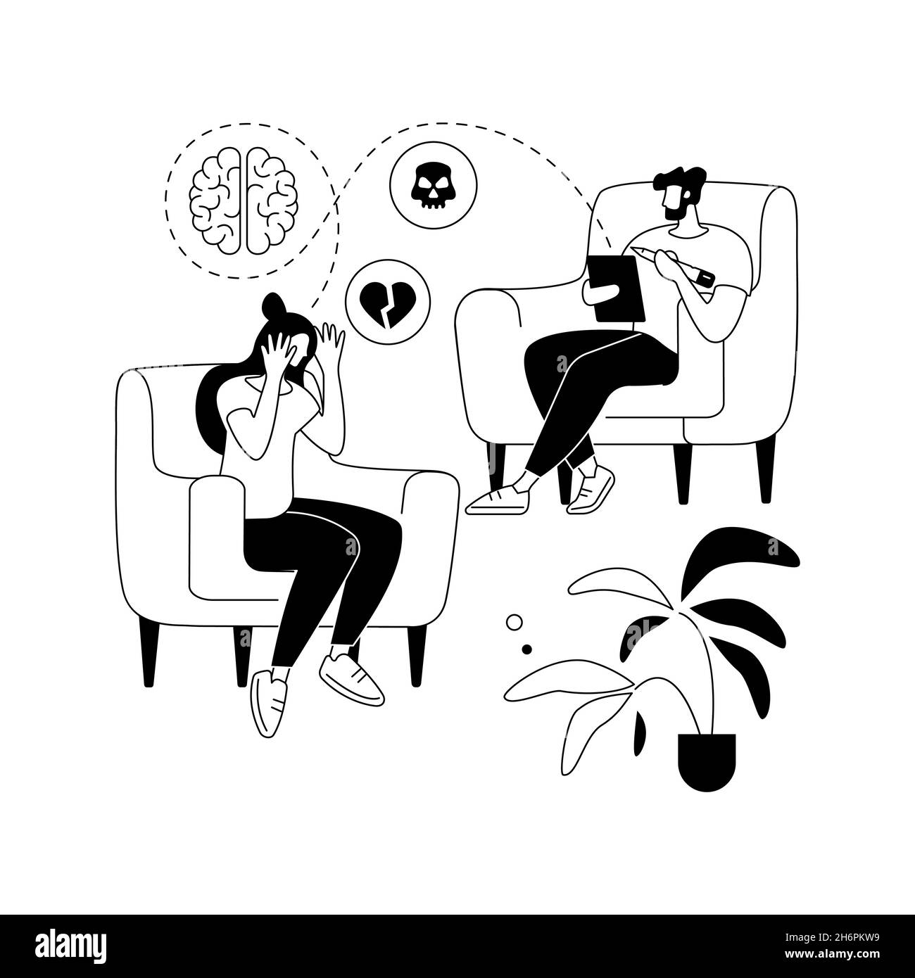 Depression counseling abstract concept vector illustration Stock Vector ...