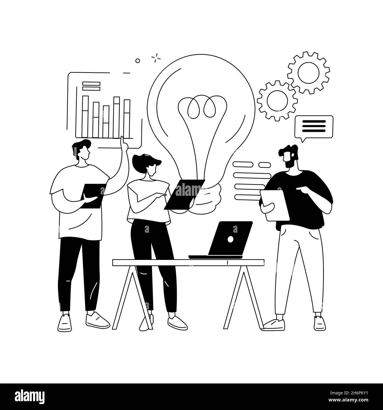 Brainstorm abstract concept vector illustration Stock Vector Image ...