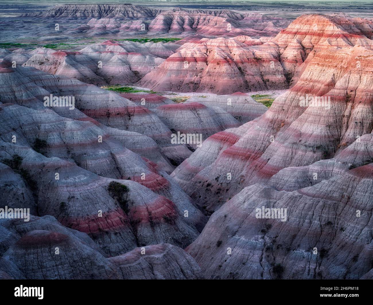 Colorful formations in Badlands National Park, South Dakota Stock Photo ...