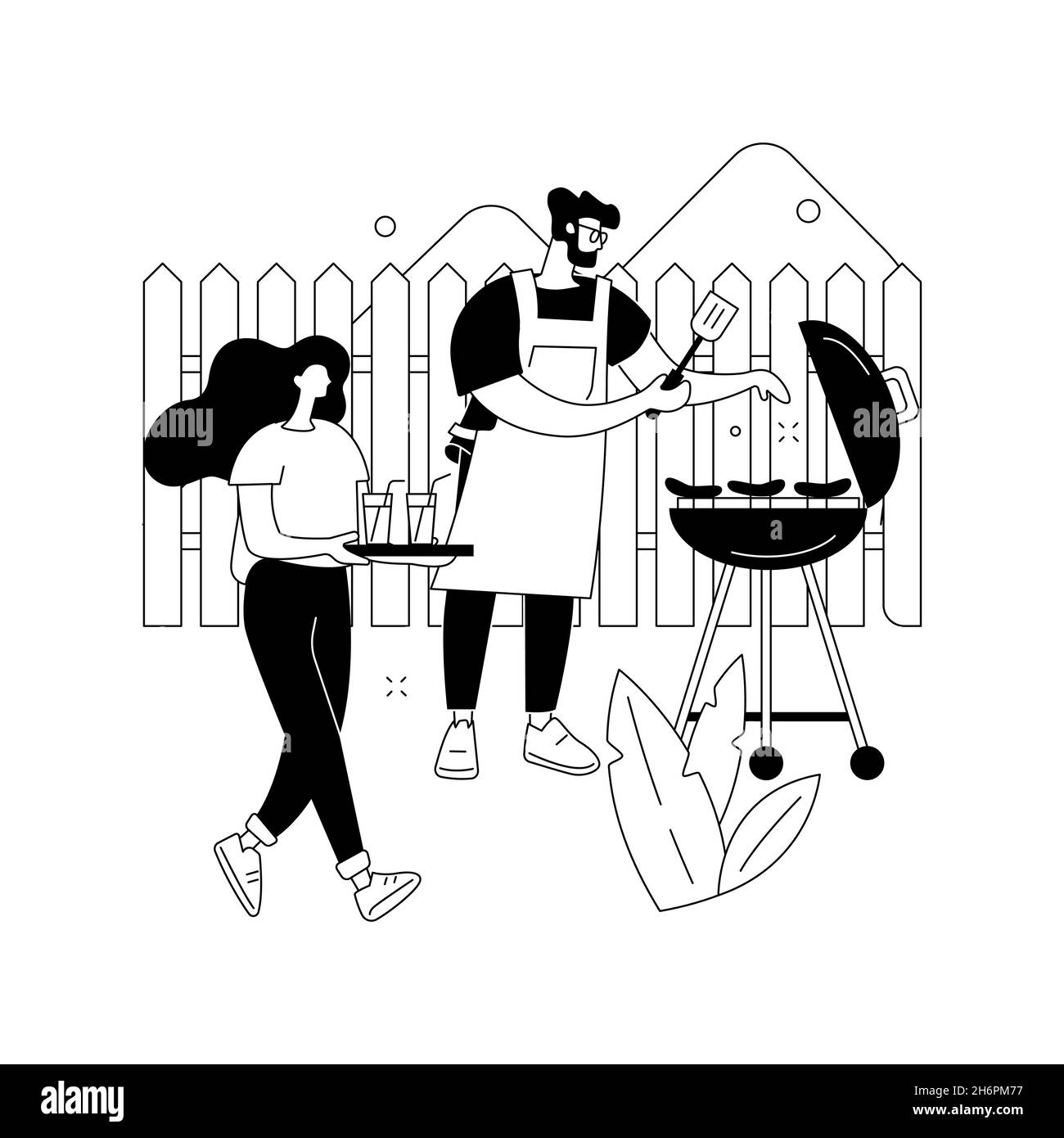 Backyard party abstract concept vector illustration Stock Vector Image ...