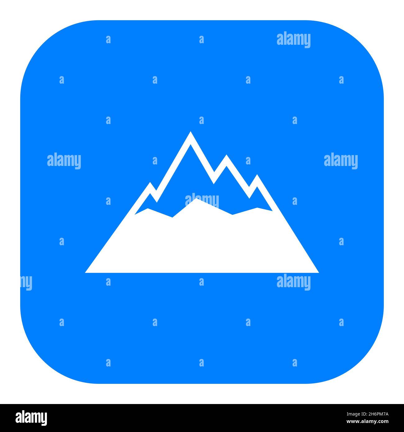 Mountains and app icon Stock Photo - Alamy