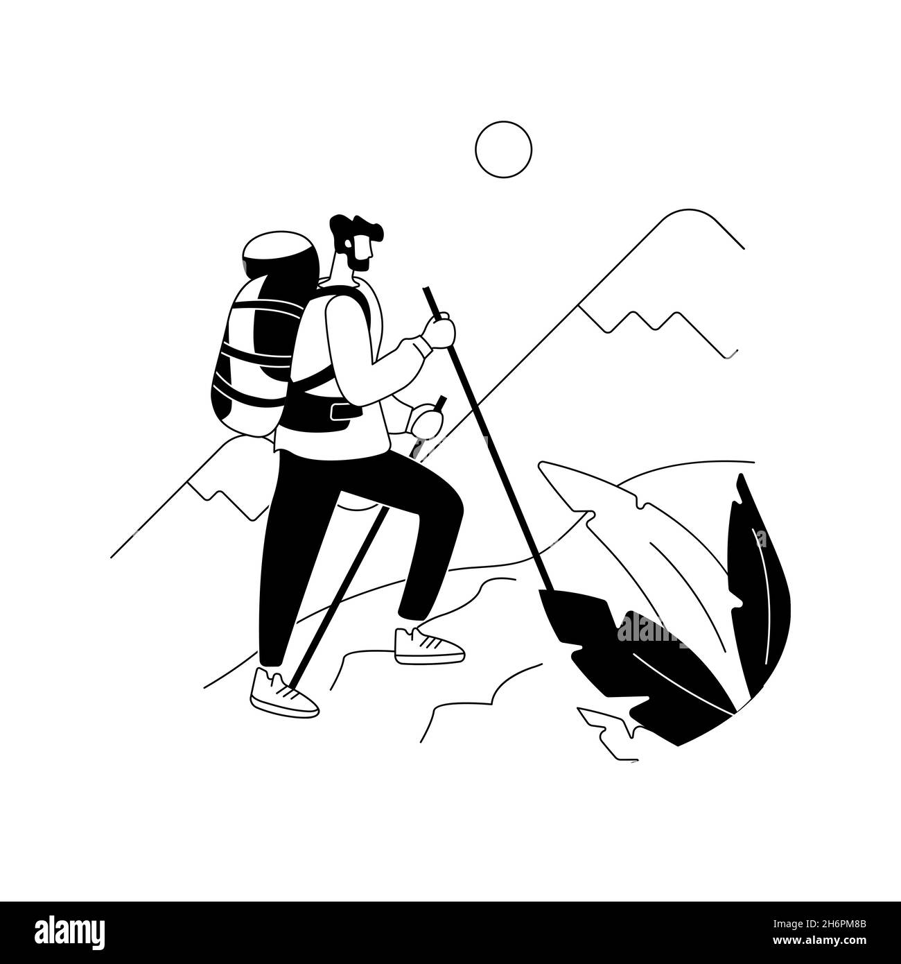 Hiking abstract concept vector illustration Stock Vector Image & Art ...