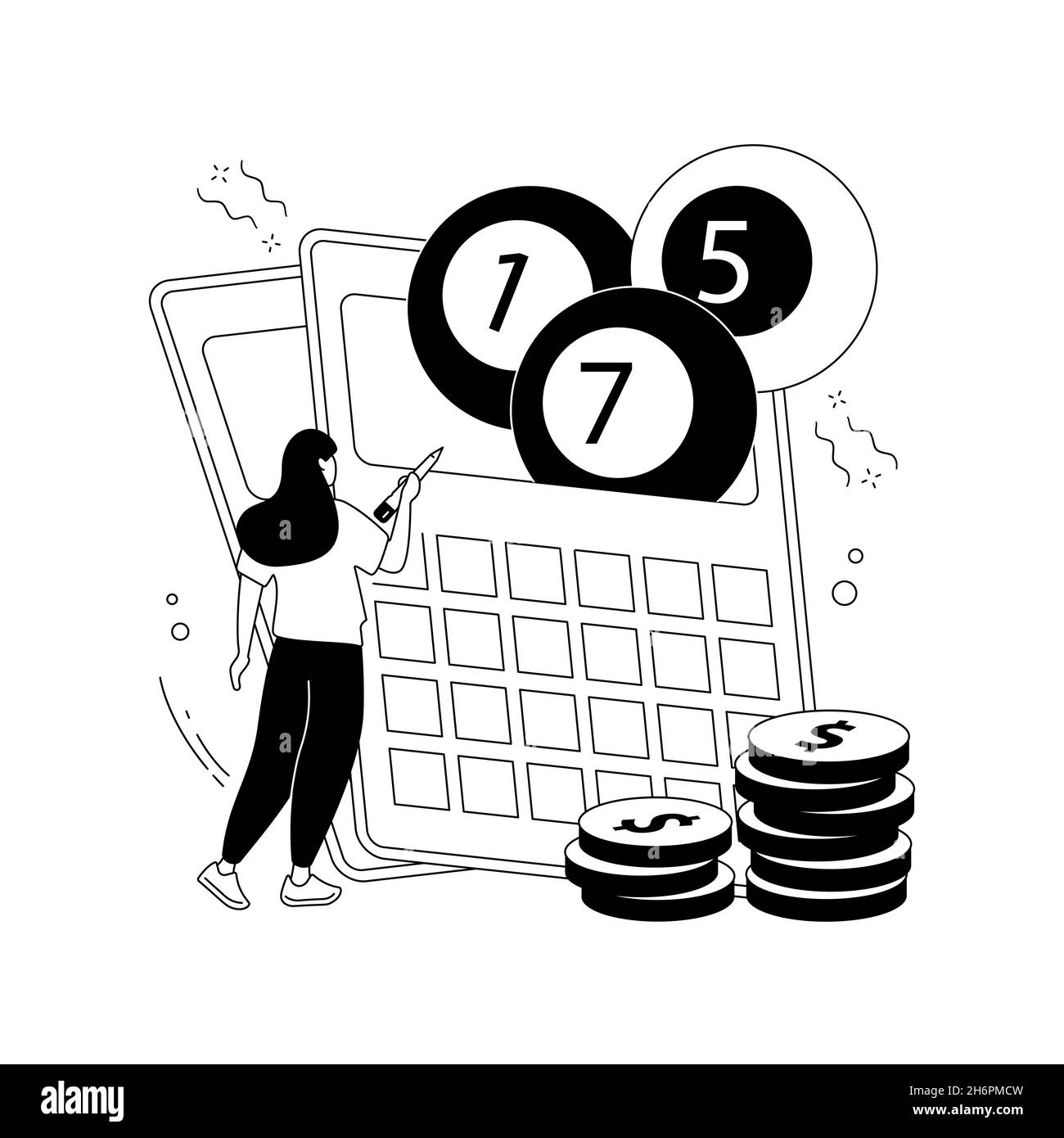 Lottery game abstract concept vector illustration Stock Vector Image ...