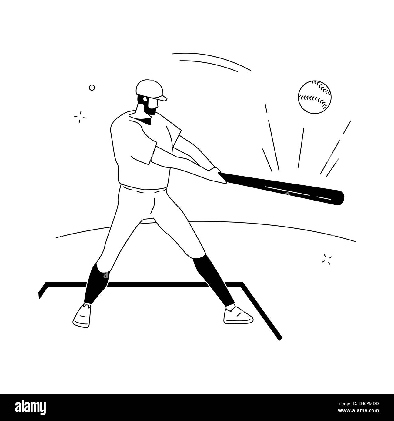 Baseball abstract concept vector illustration Stock Vector Image & Art ...